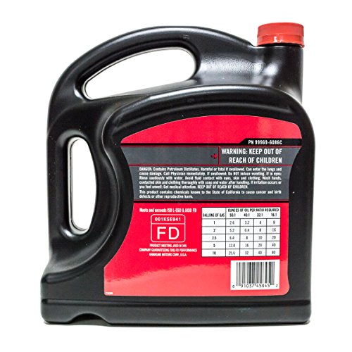 Kawasaki Genuine 1 Gallon OEM 2-Cycle K-Tech Engine Oil / 99969-6086 ...
